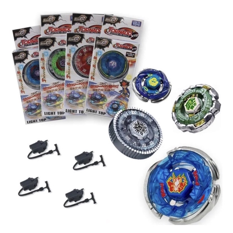 Beyblade Led Pião Tornado com Lançador giro bust Valtryek ferro ...