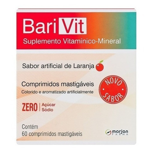 Barivit Sabor Laranja C/ 60 Cpr Mast - Pós Bariatrica | Shopee Brasil
