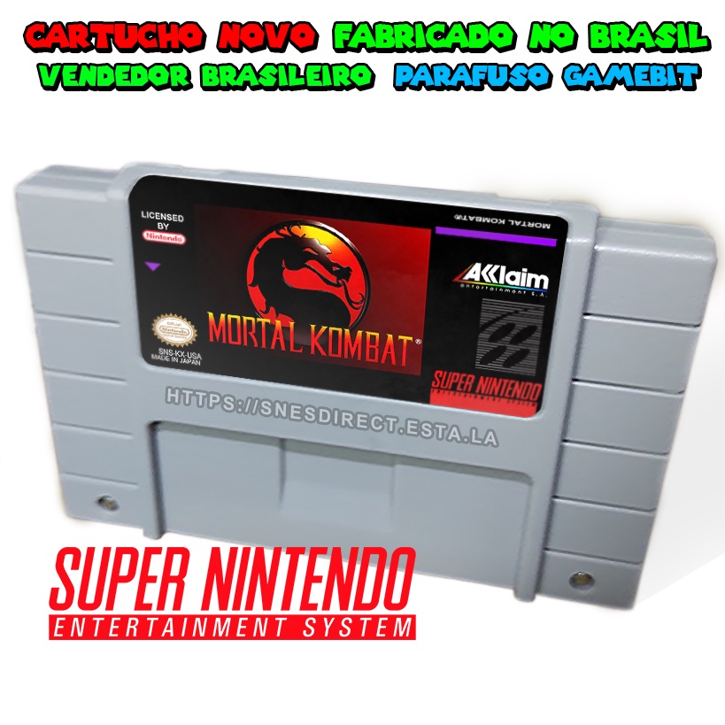 Mortal Kombat 1 cartucho para super nintendo SNES | Shopee Brasil