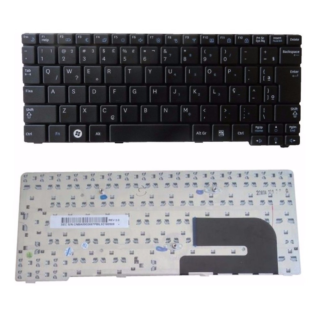 Teclado Para Netbook Samsung N145 Plus Preto - Br Com Ç | Shopee Brasil