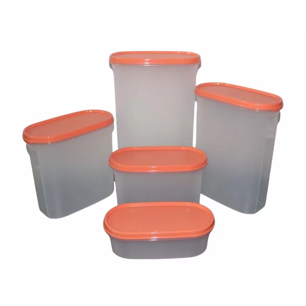 Tupperware Modular Oval Laranja | Shopee Brasil