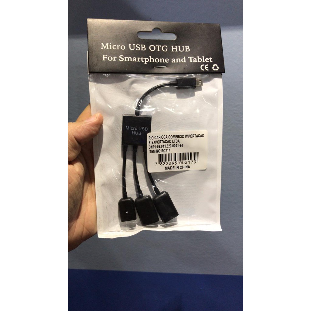 MICRO USB OTG HUB PARA SMARTPHONE E TABLET | Shopee Brasil