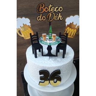 Topo/Topper de bolo Boteco | Shopee Brasil