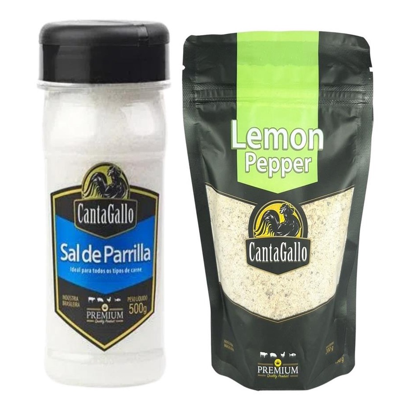Lemon Pepper Pouch + Sal 500g Cantagallo Tradicional | Shopee Brasil