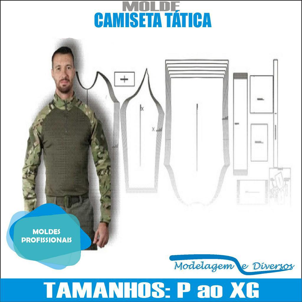 Molde Camiseta Tatica, Modelagem&Diversos, Tamanhos P Ao Xg | Shopee Brasil