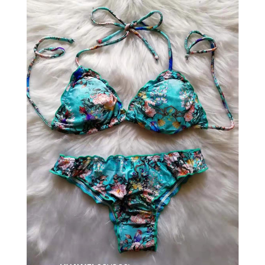 Biquini Moda Praia Feminina Conjunto de Biquini Cortininha | Shopee Brasil