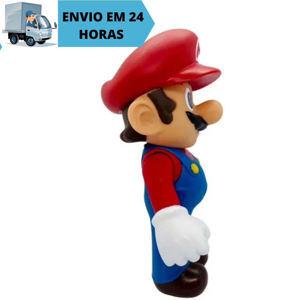 Boneco Super Mario Bros Articulável 23cm Action Figure Colecionável ...