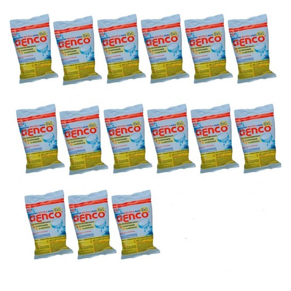 15 Unidades Genco Cloro Tablete Pedra 200 Gramas - Genco | Shopee Brasil