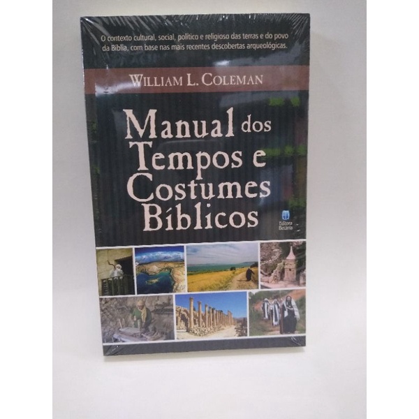 Manual dos Tempos e Costumes Bíblicos. | Shopee Brasil