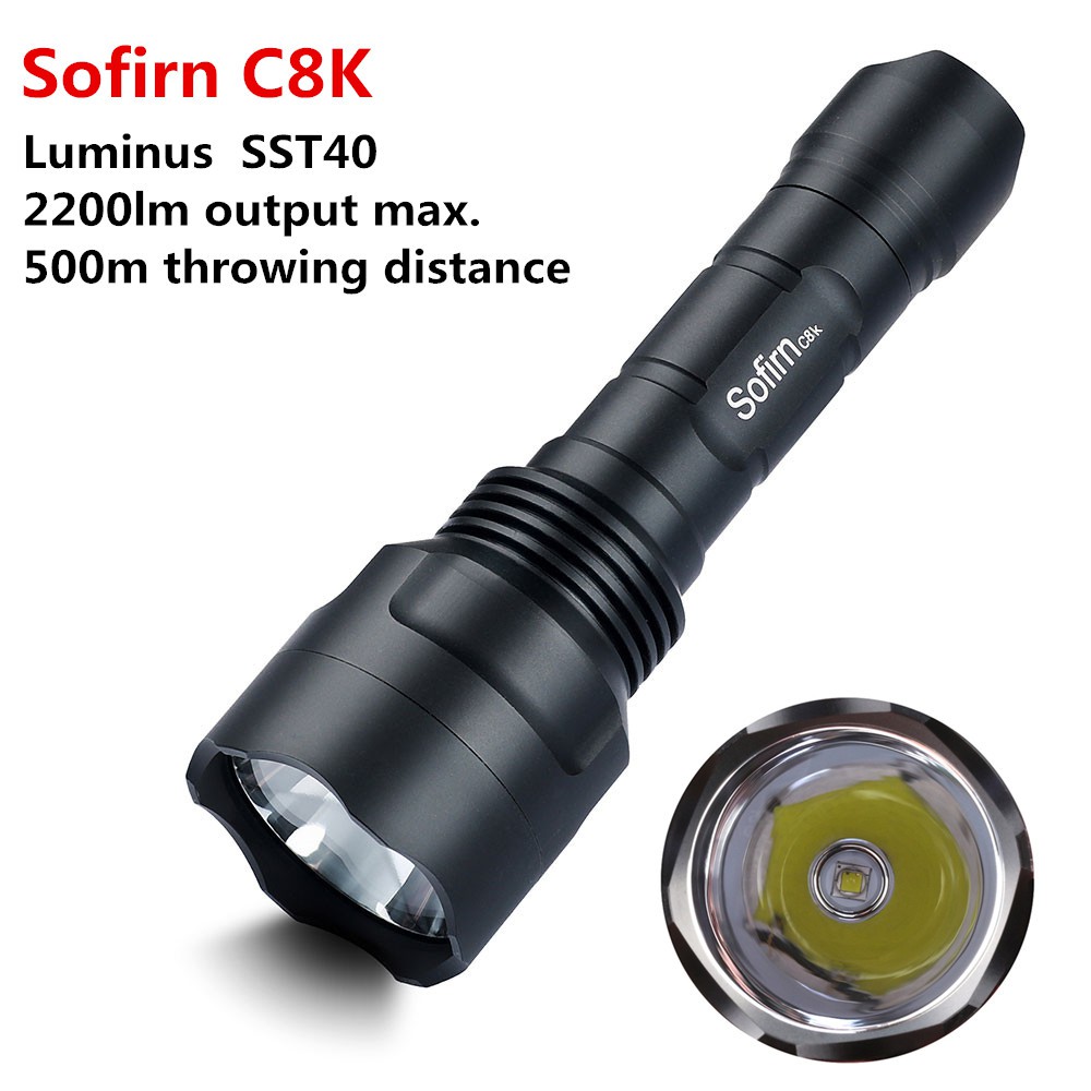 Sofirn C8K Holofote Potente 2200 Lumen Luminus SST40 LED Lanterna Tocha ...