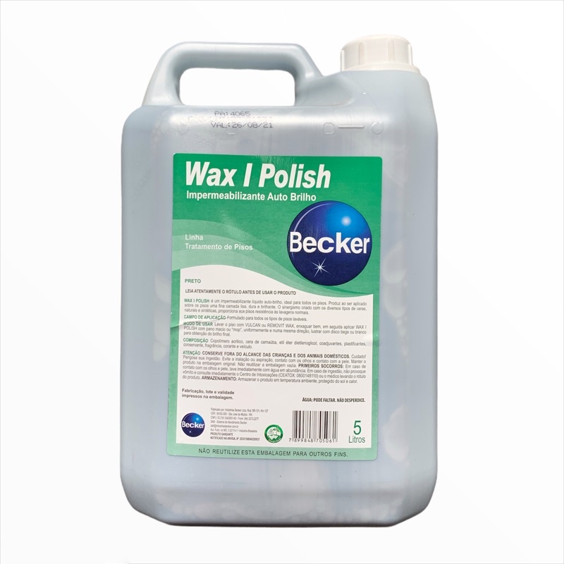 Cera preta para pisos - Wax I Polish 5L - Becker | Shopee Brasil