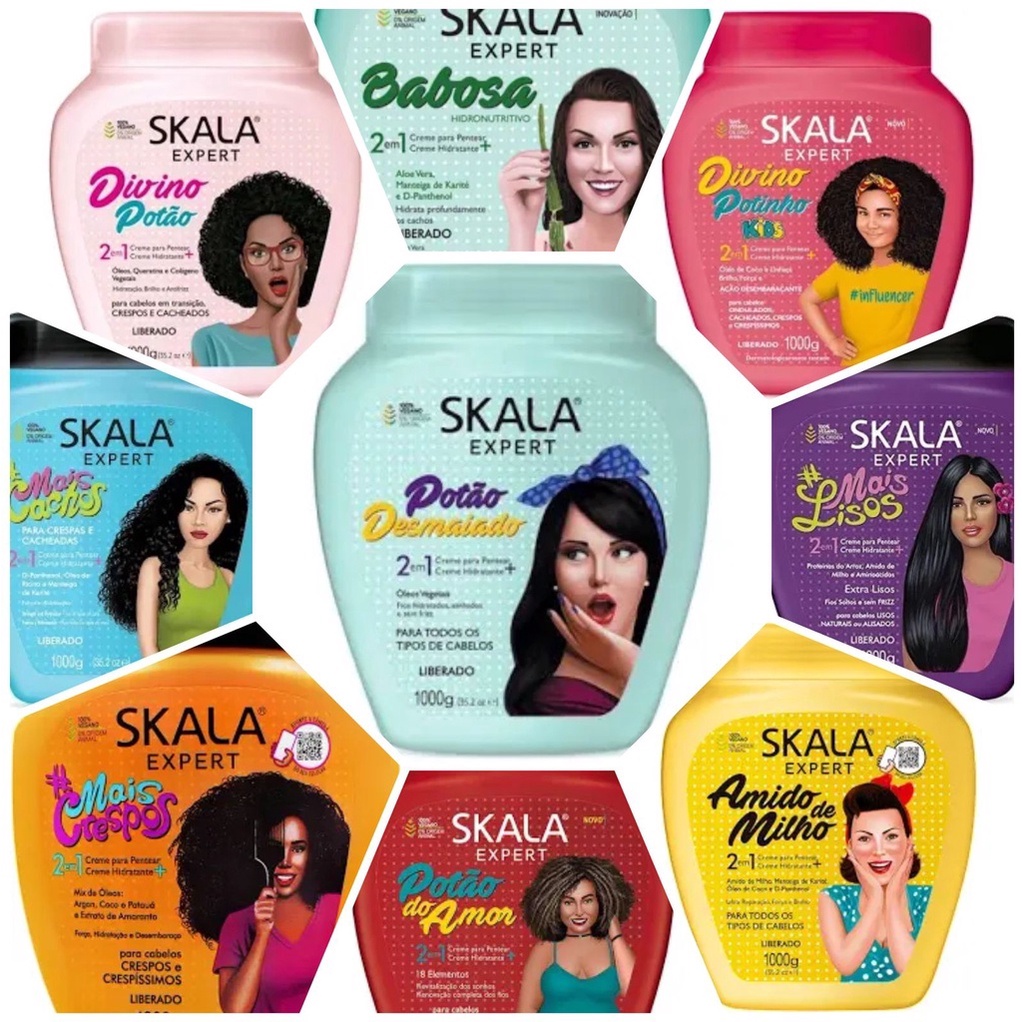 Linha Creme de Tratamento Skala 1Kg (Escolha o seu) | Shopee Brasil