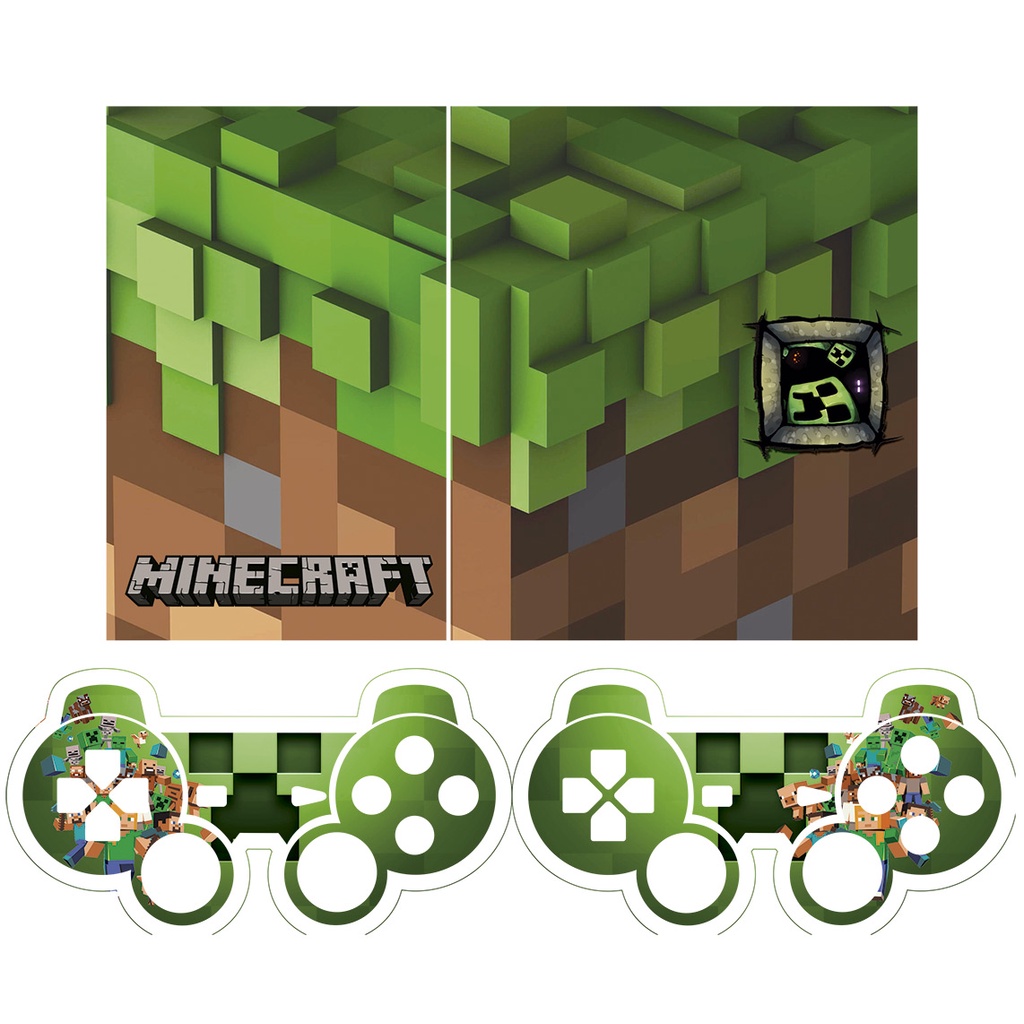 Skin adesiva para Playstation / PS2 Slim - Minecraft | Shopee Brasil
