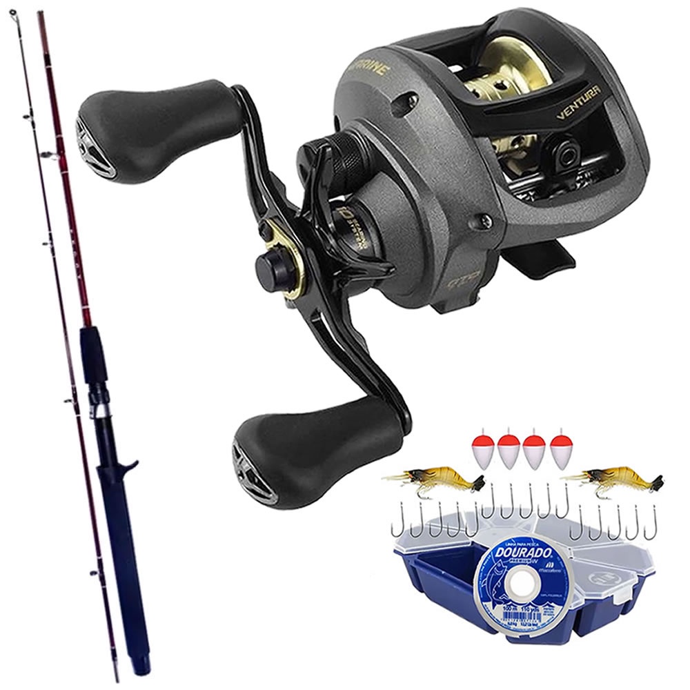 Kit Pesca de Rio Completo Carretilha VT10 Com Vara 1,80mts + 23 Itens ...