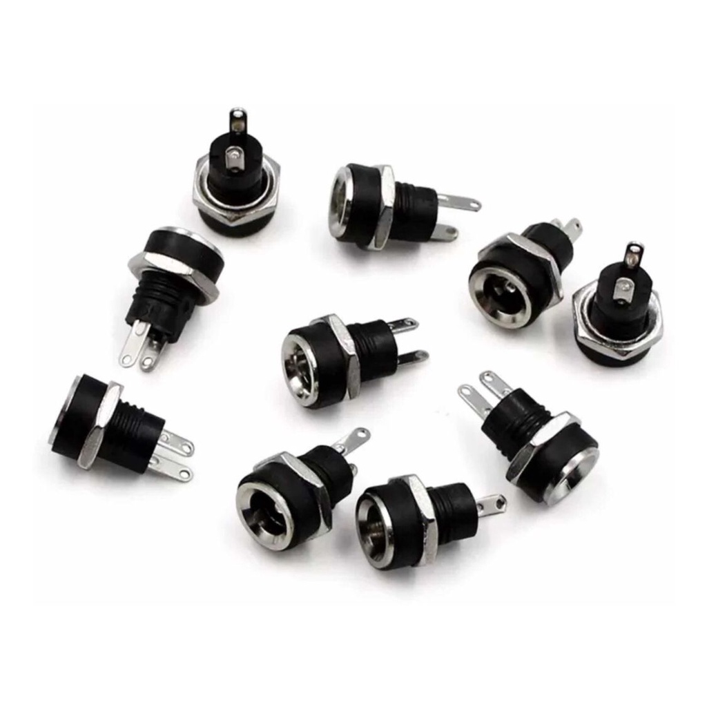 10 Plugs Fonte Alimentação Jack 3a 12v Rosca 5.5/2.1mm Fêmea | Shopee ...