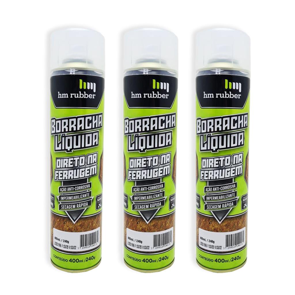 Kit 3x Spray Borracha Liquida Aerosol Hm Impertech 400ml - Escorrega o ...