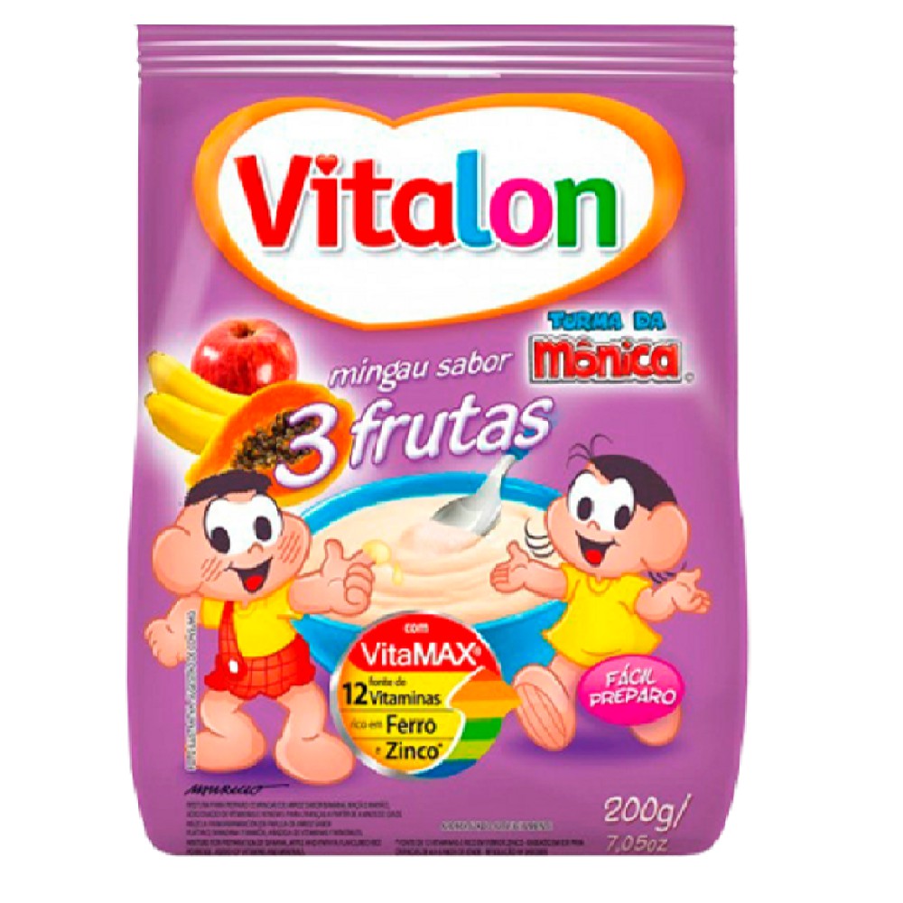 Vitalon Sabor 3Frutas - Cereal Infantil 200G | Shopee Brasil