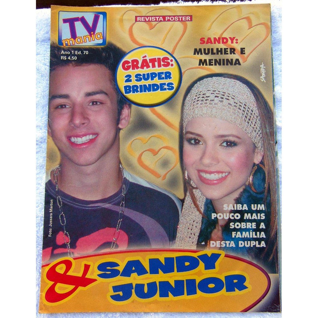 Revista Pôster Tv Mania Sandy E Junior Nº 70 | Shopee Brasil