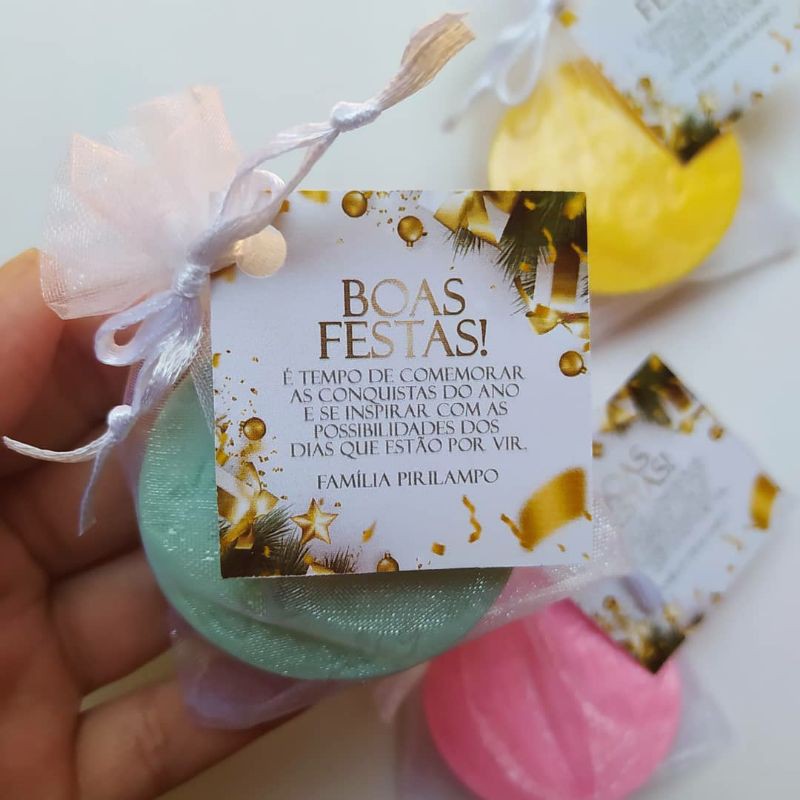 10 Lembrancinhas Sabonete De Gratidão Para Boas Festas Fim De Ano