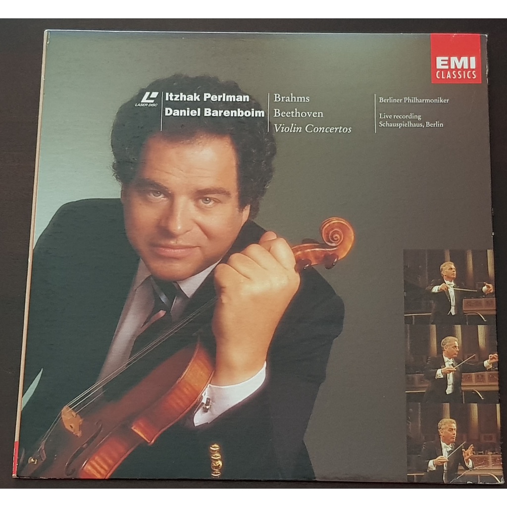 Laserdisc Itzhak Perlman & Daniel Barenboim, Berliner Philharmoniker: Brahms Beethoven Violin ...