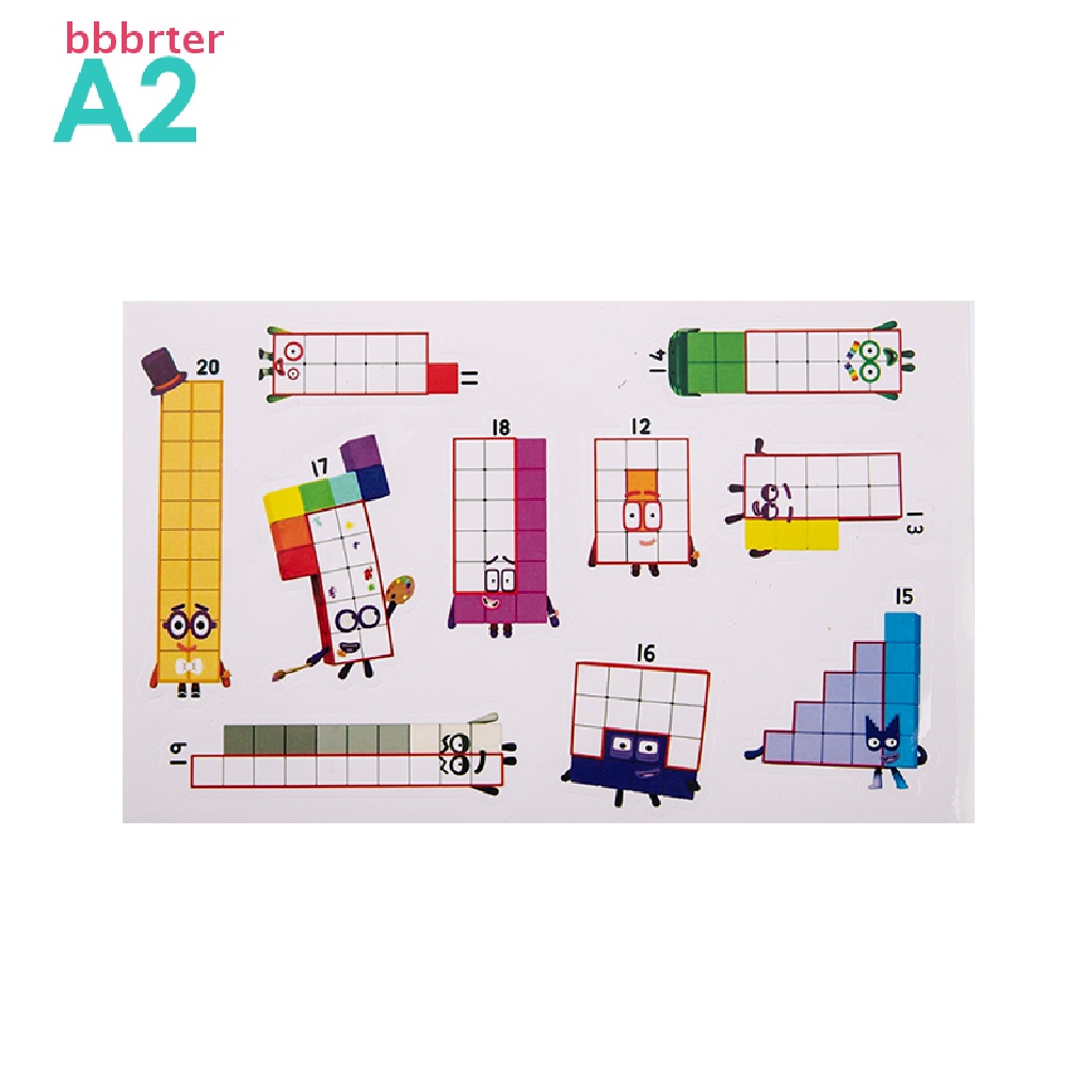 bbbrter Numberblocks Adesivos Brinquedos Número Blocos Grafite DIY ...