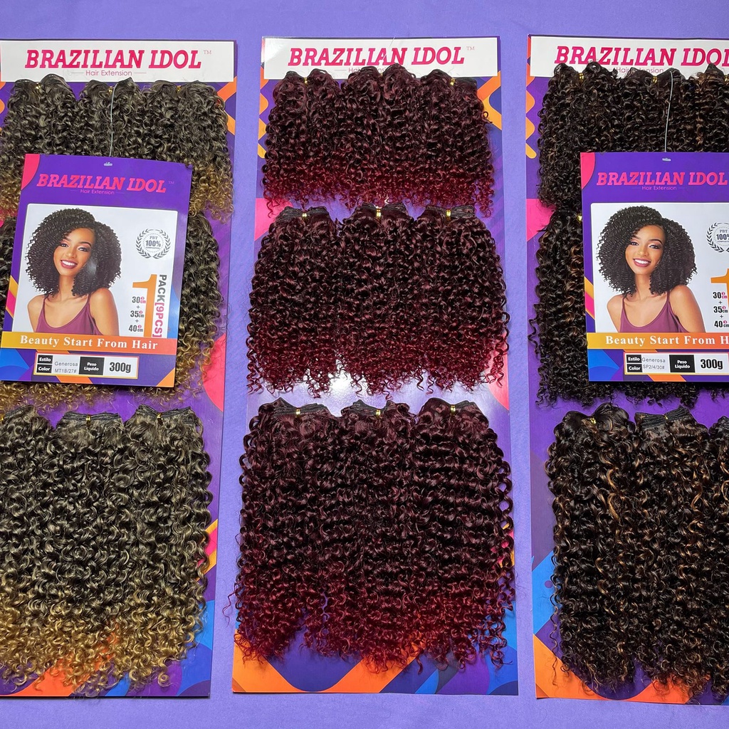 Generosa 40cm Brazilian Idol Cabelo Cacheado Volumoso Orgânico - 300g ...