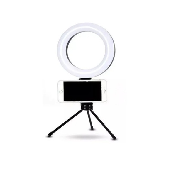 Led Ring Light Mesa Iluminador Pequena Tripé 6 Polegada 16cm | Shopee ...