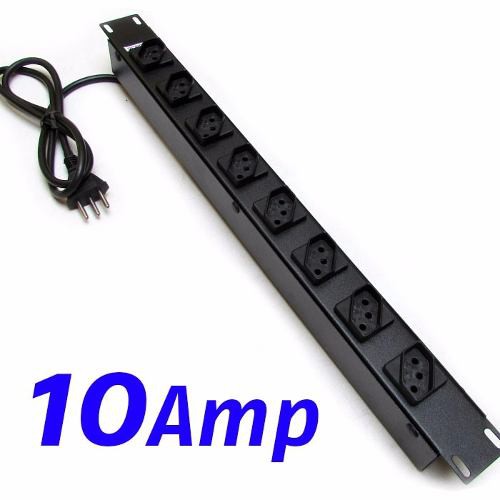 Regua Para Rack 19" Extensao Filtro De Linha 8 Tomadas 10A | Shopee Brasil