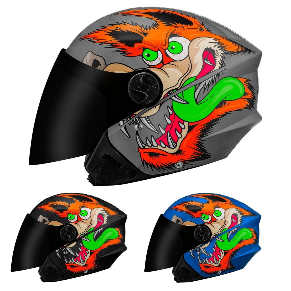 Capacete Moto Aberto Pro Tork New Liberty 3 Coiote Lobo | Shopee Brasil