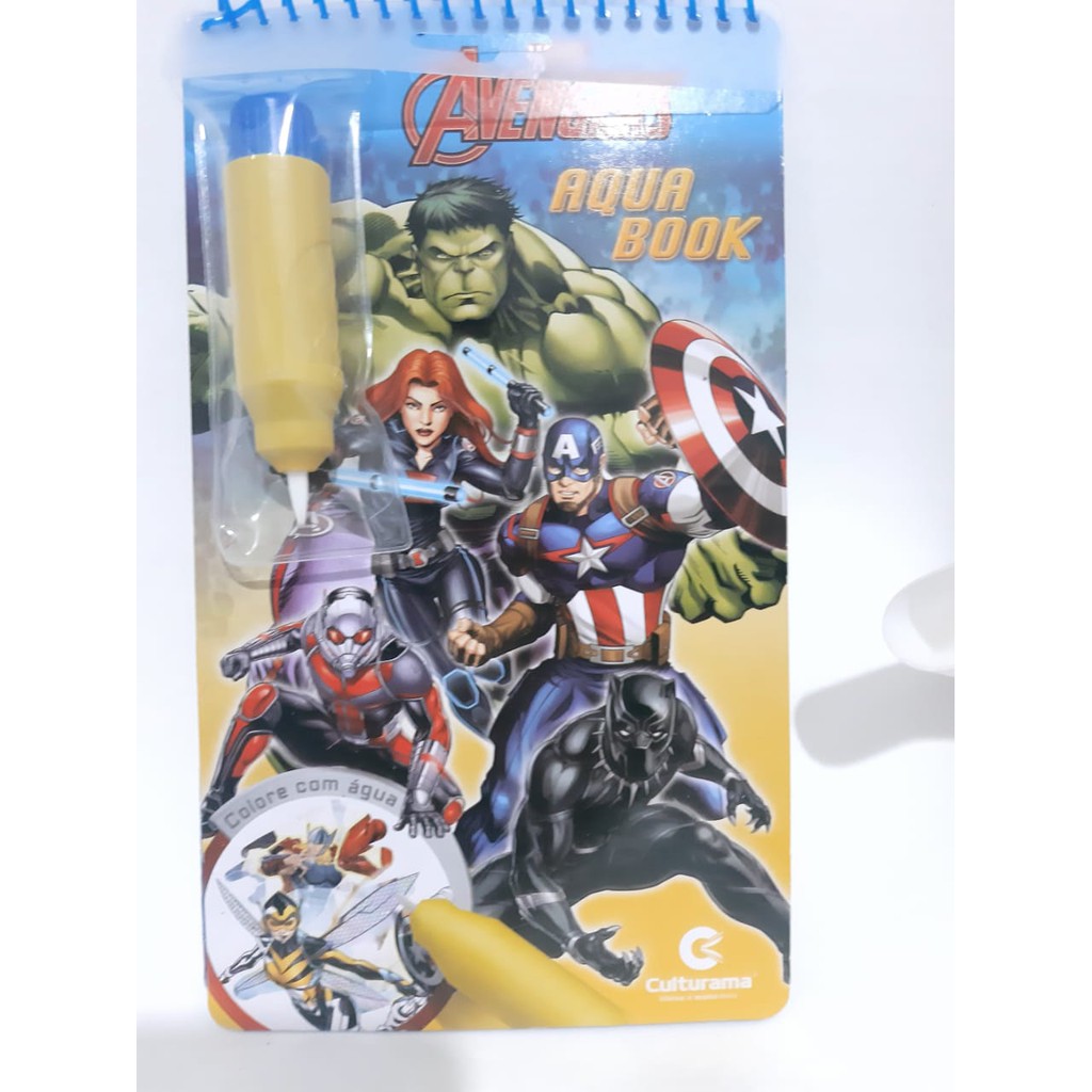 Aqua book - Livro para colorir com agua dos Vingadores / Marvel Capa ...