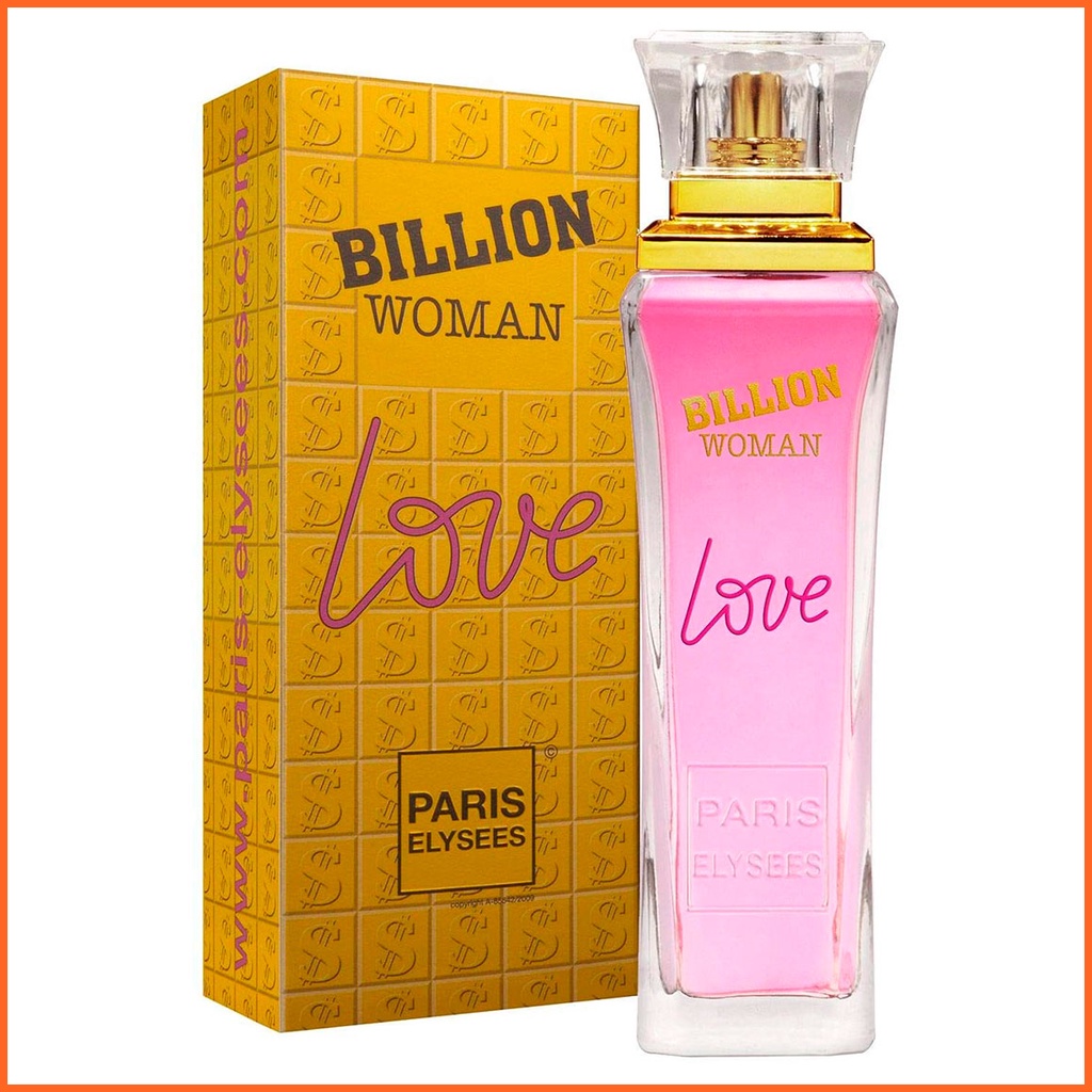 Perfume Billion Woman Love Feminino Paris Elysees 100 ml | Shopee Brasil