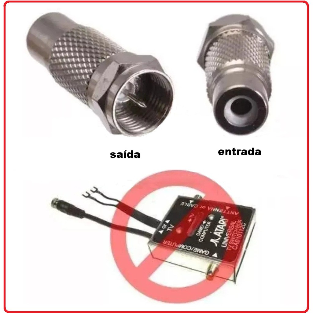 Adaptador RF/RCA p Antena TV Consoles Clássicos - Atari Odyssey ...