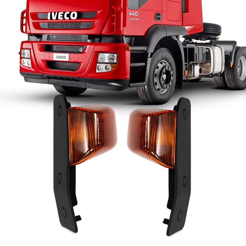 2 Lanterna Lateral Pisca Iveco Stralis Tector Cursor Ambar Dianteira ...