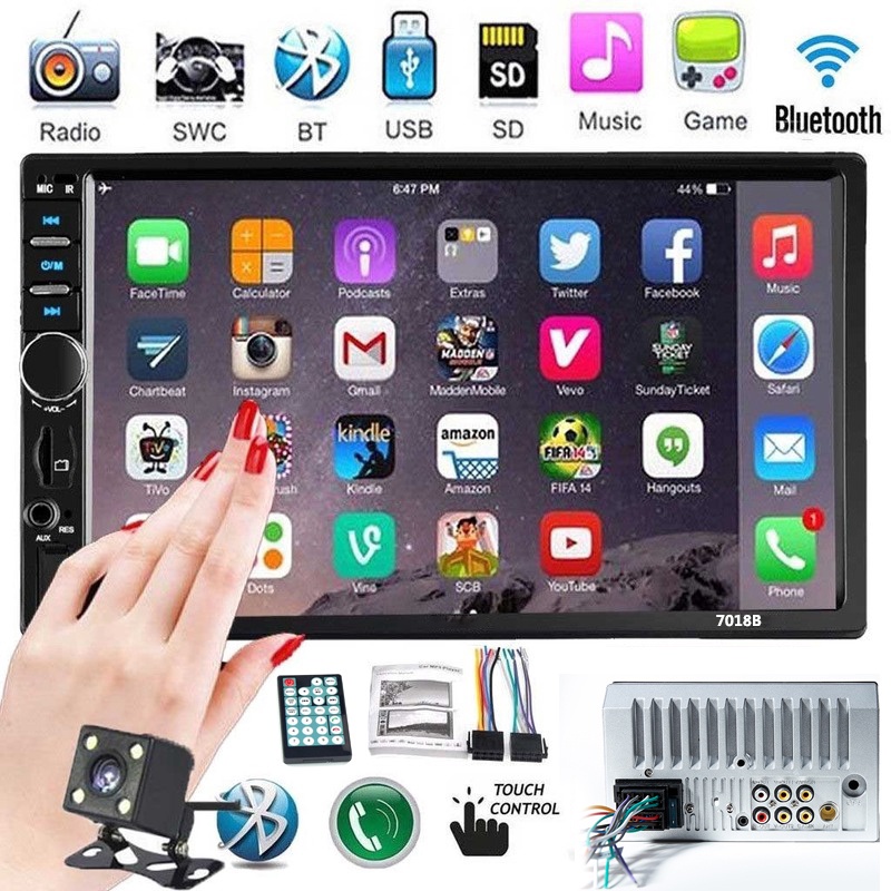 Multimídia Carro MP5 Player 7 " Polegada MP5 2 Rádio Do Um Din/Multimedia Touch Screen HD FM ...