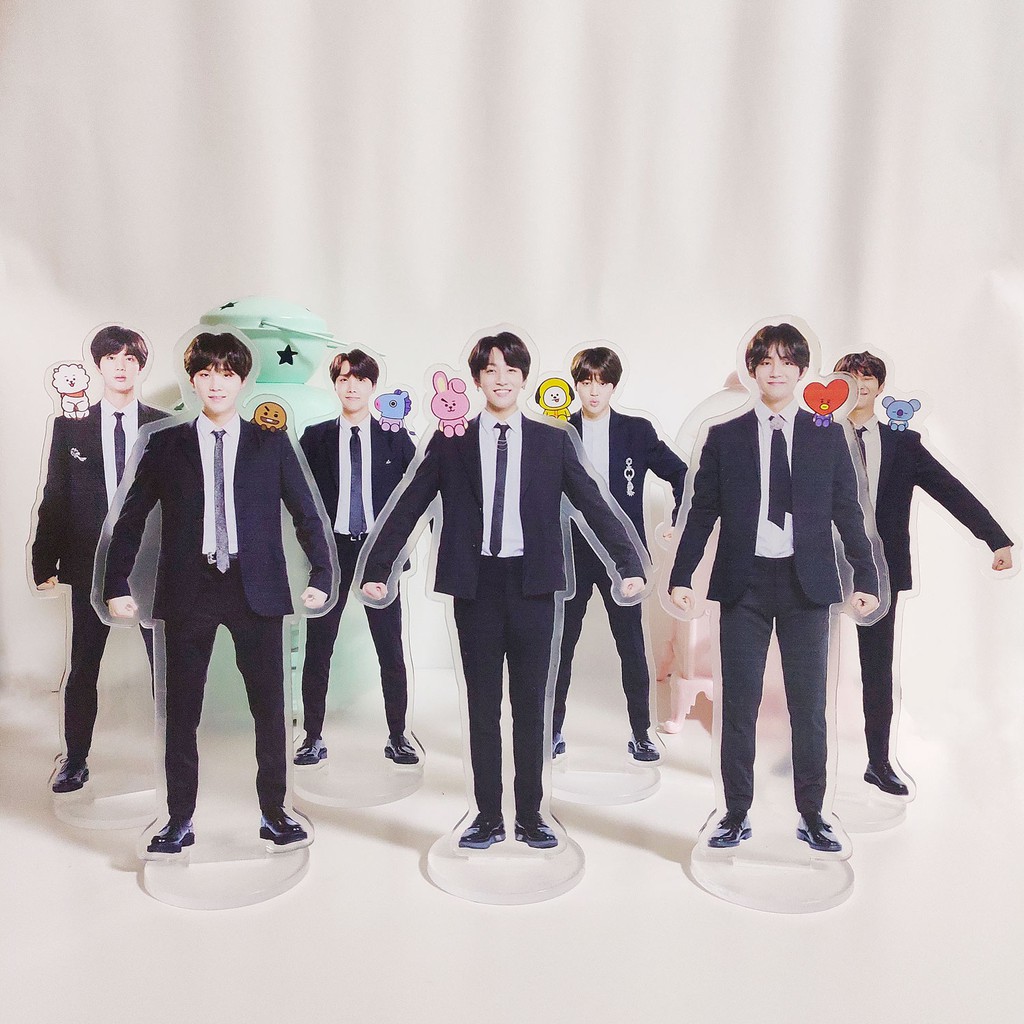 Kpop Star BTS Bangtan Boys Com BT21 Cartoon Cute Padrão 18cm Acrílico ...