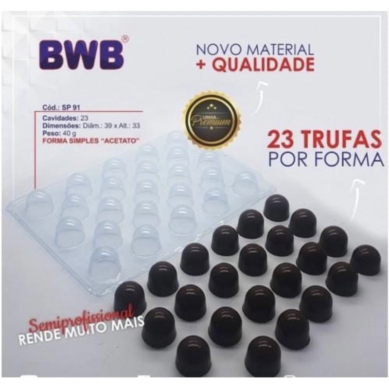 KIT C/ 03~15 FORMAS P/ TRUFA MÉDIA SEMIPROFISSIONAL SIMPLES SP 91 cod ...