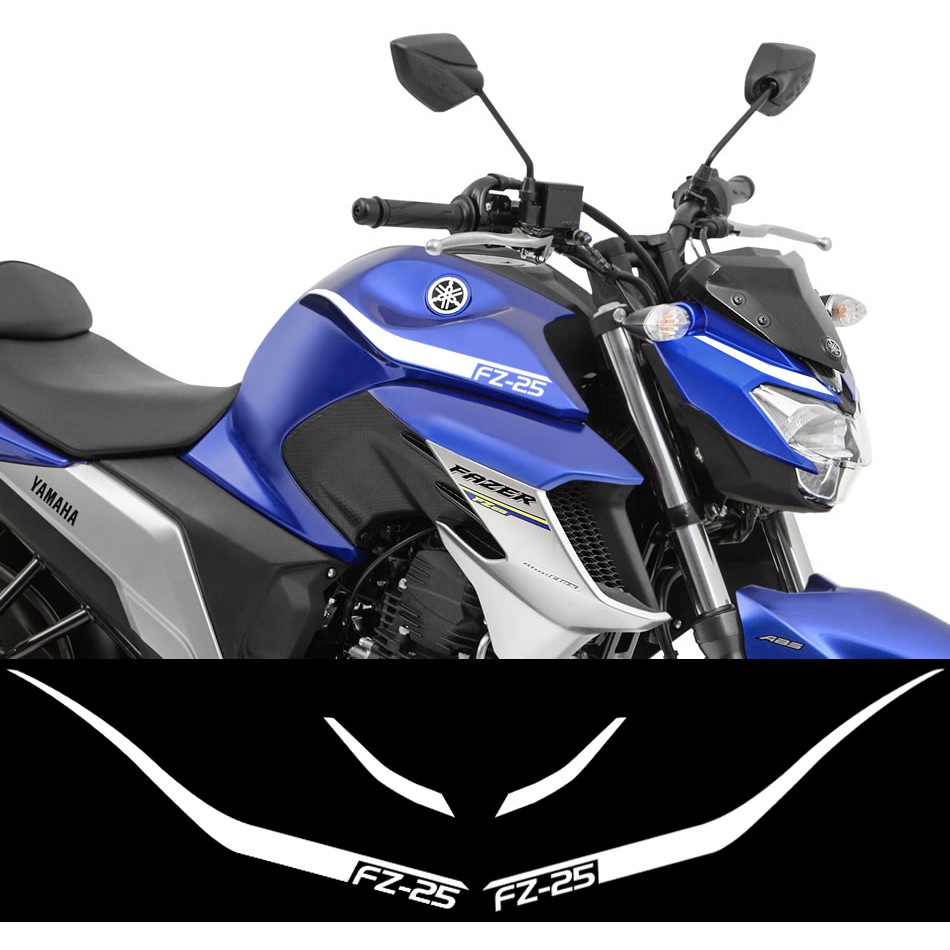 adesivo fz25 adesivo fazer 250 adesivo para tanque e farol da moto ...