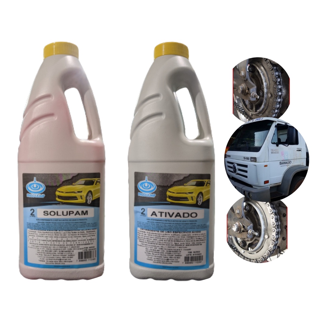 Intercap e Solupan Kit 2 Litros Desengraxante Tira Ferrugem Ativado e ...