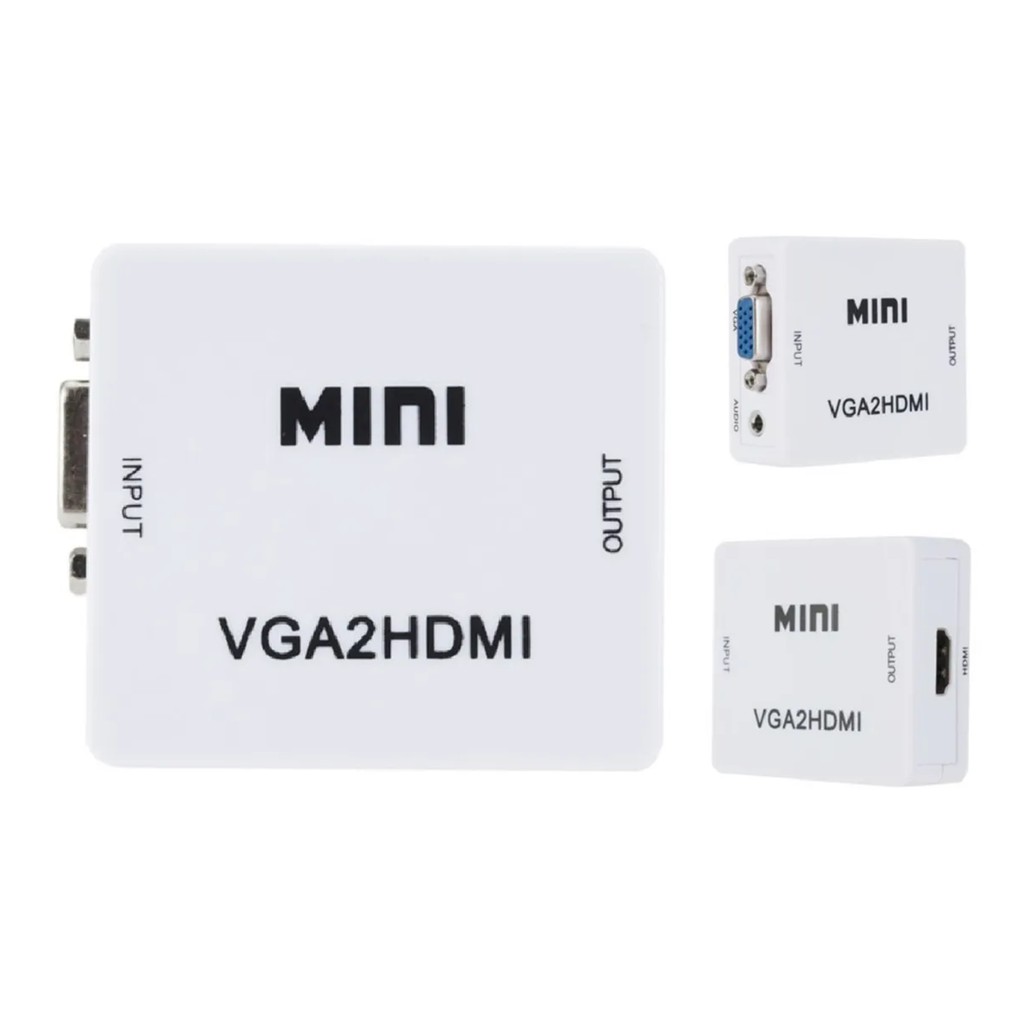 Adaptador Conversor De Vga Para Hdmi - Com Som Áudio Full HD 1080p ...
