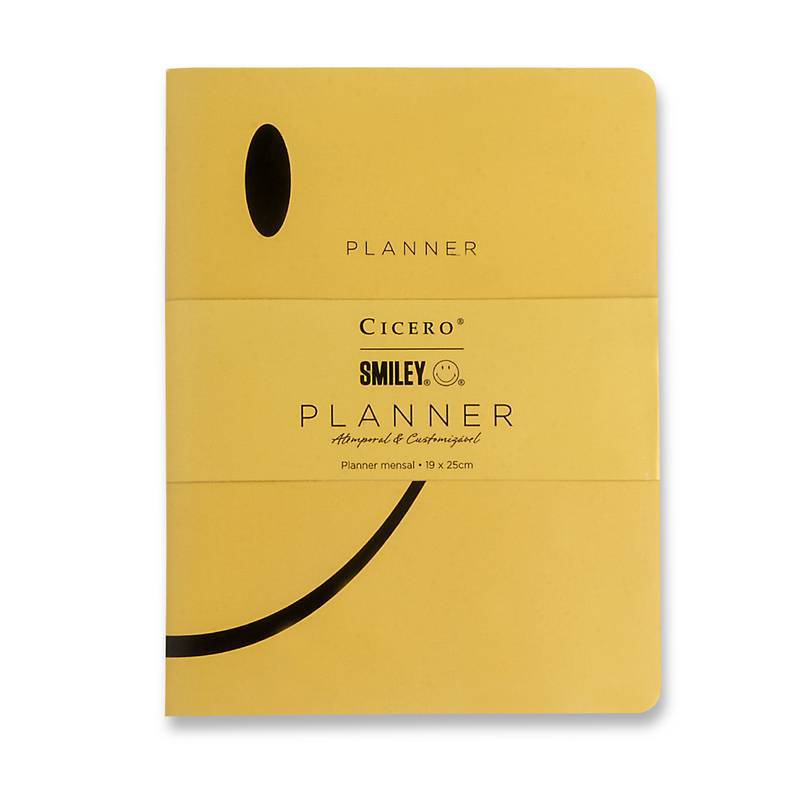 Planner Revista Smiley Mensal Planejamento 19 x 25 - Amarelo - Cicero ...