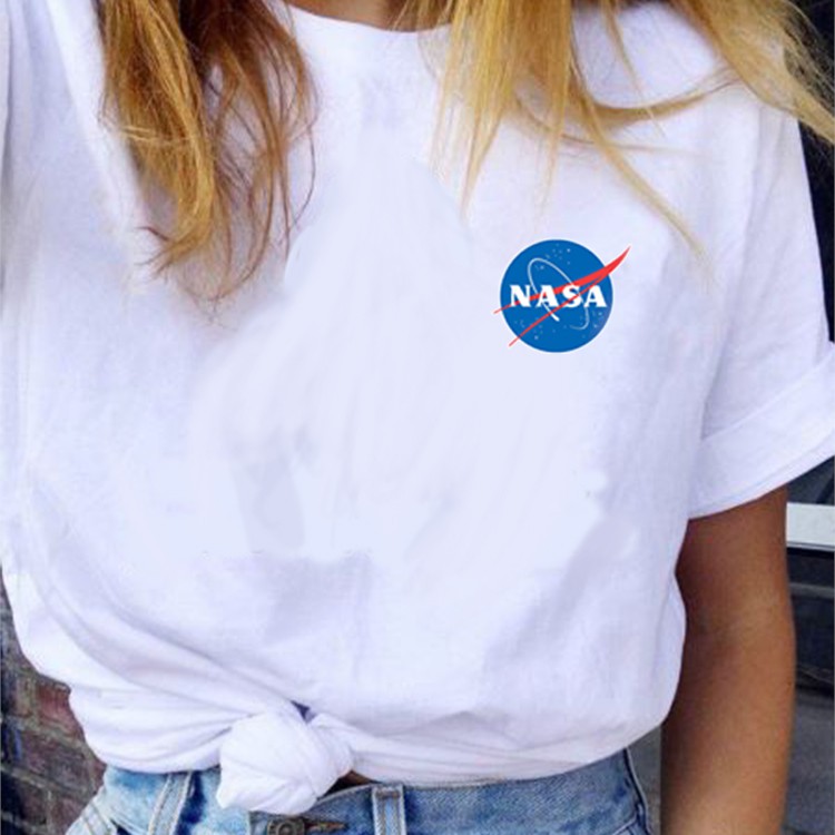 Camiseta NASA Escudo 100% ALGODÃO | Shopee Brasil