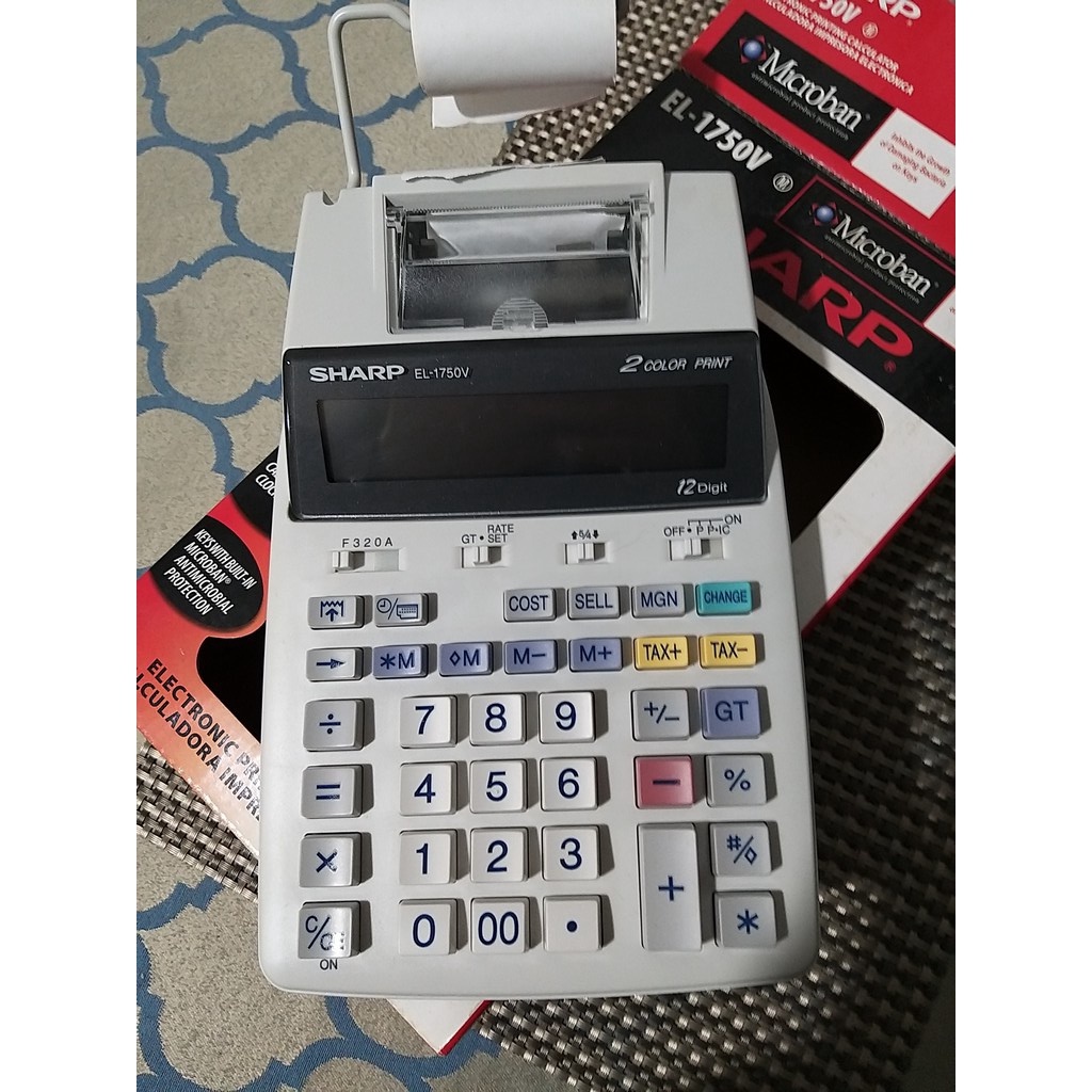 Calculadora com Impressora Sharp EL-1750V | Shopee Brasil