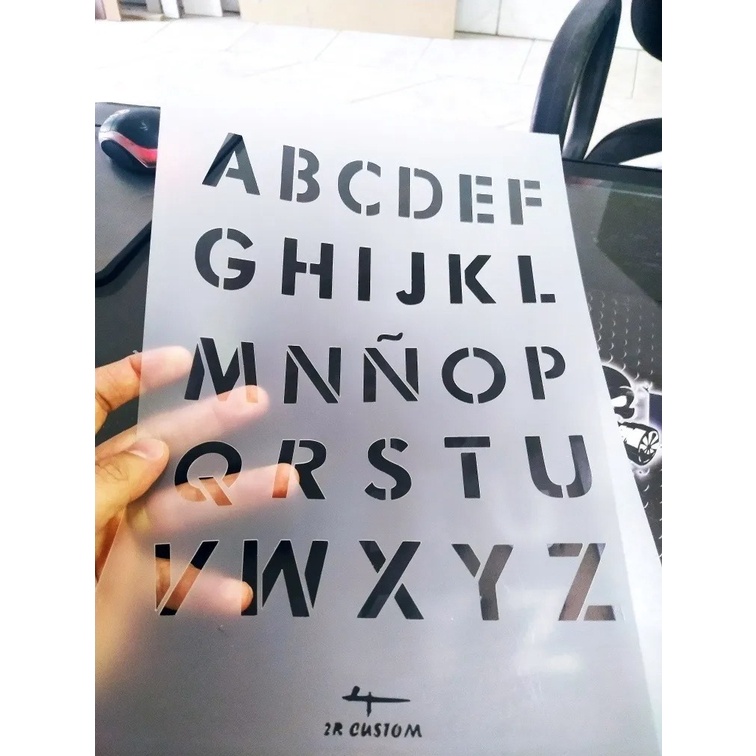Stencil Letras Alfabeto para pinturas de A a Z | Shopee Brasil