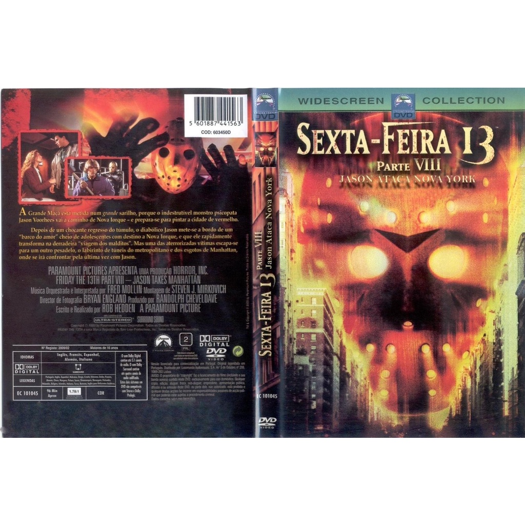 Sexta Feira 13 Parte 8 - Jason Ataca Nova York (1989) | Shopee Brasil