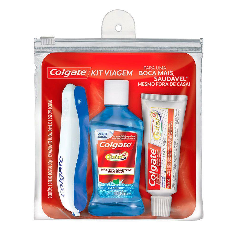 Kit Viagem Colgate Total 12 Escova Dental + Creme Dental 30G ...