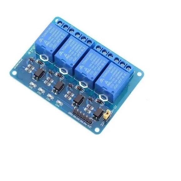 Módulo Relé 4 Canais 5v Com Optoacopladores Para Arduino [ Código 03 ...