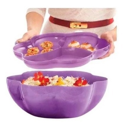 Tupperware Big Tigela Floresta 5,6 litros Lilás | Shopee Brasil