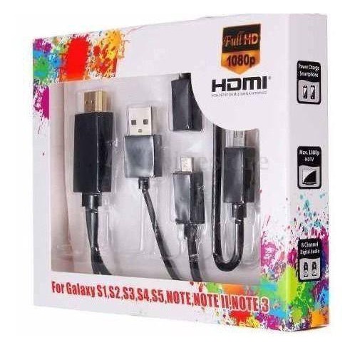 Kit Completo MHL Cabo HDMI para Micro USB V8 com 1.5 metros Full HD ...