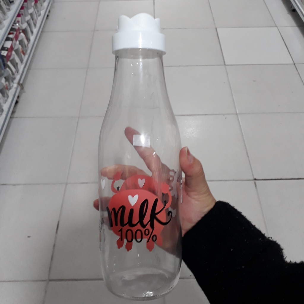 Garrafa leiteira de vidro 1L imperdível | Shopee Brasil