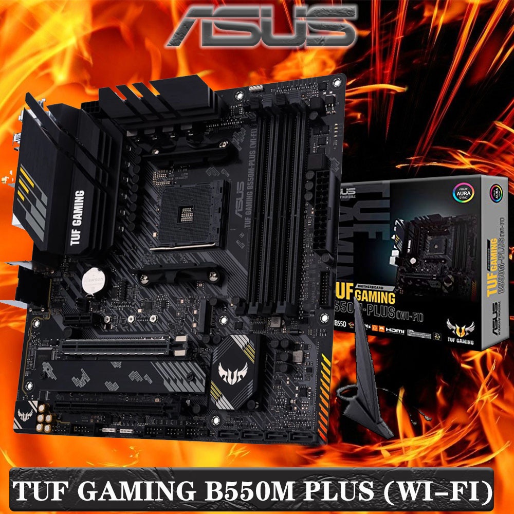 AM4 Asus Novo TUF Gaming B550M PLUS (WI-FI) 128GB DDR4 4866OC USB 3.2 HDMI 2.1 WIFI 6 AMD B550 ...